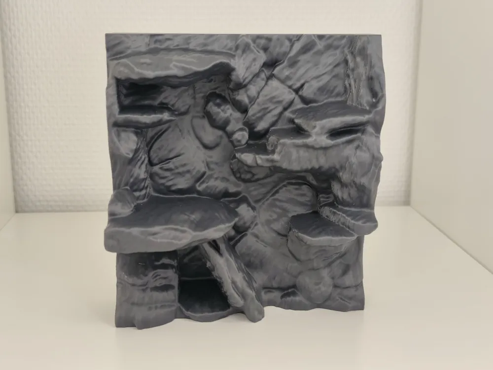 Rocky Cliff Stone Aquarium Terrarium Background - Free 3D Print Model ...