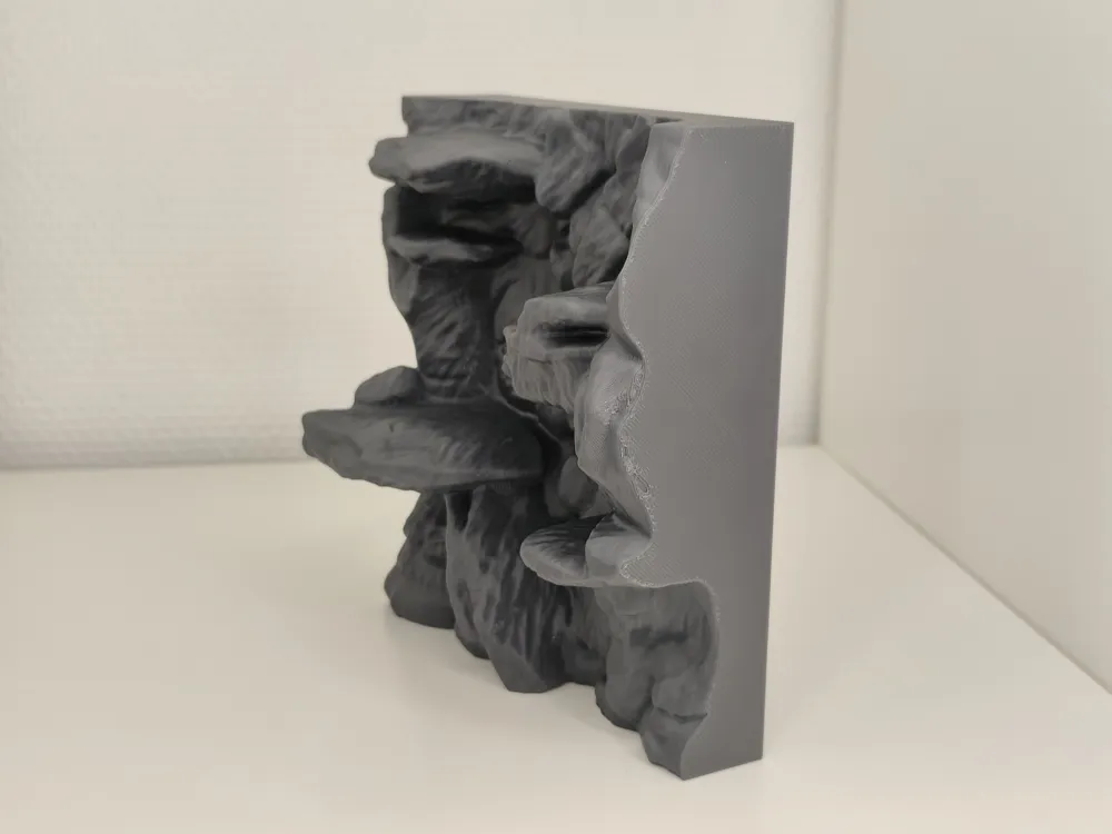 Rocky Cliff Stone Aquarium Terrarium Background - Free 3D Print Model ...