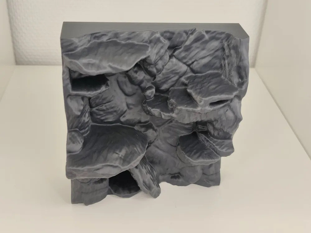 Rocky Cliff Stone Aquarium Terrarium Background - Free 3D Print Model ...