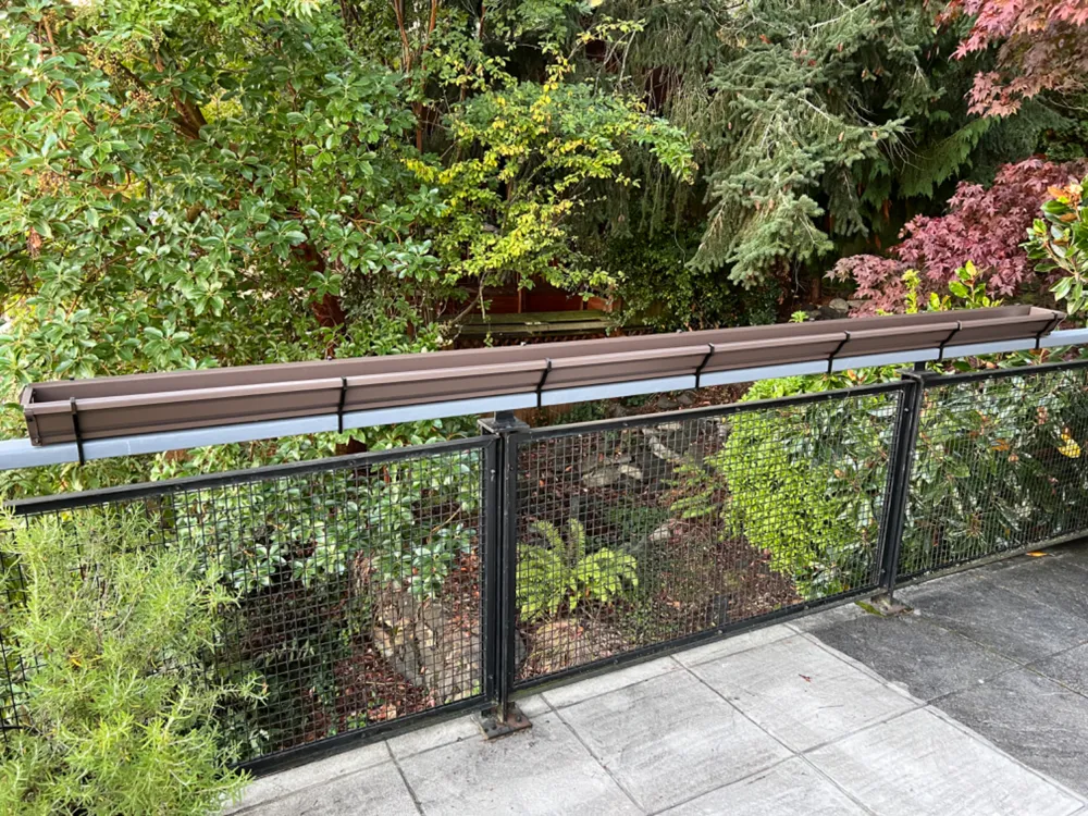 Deck railing planter support for Home Depot K style gutter. by ...