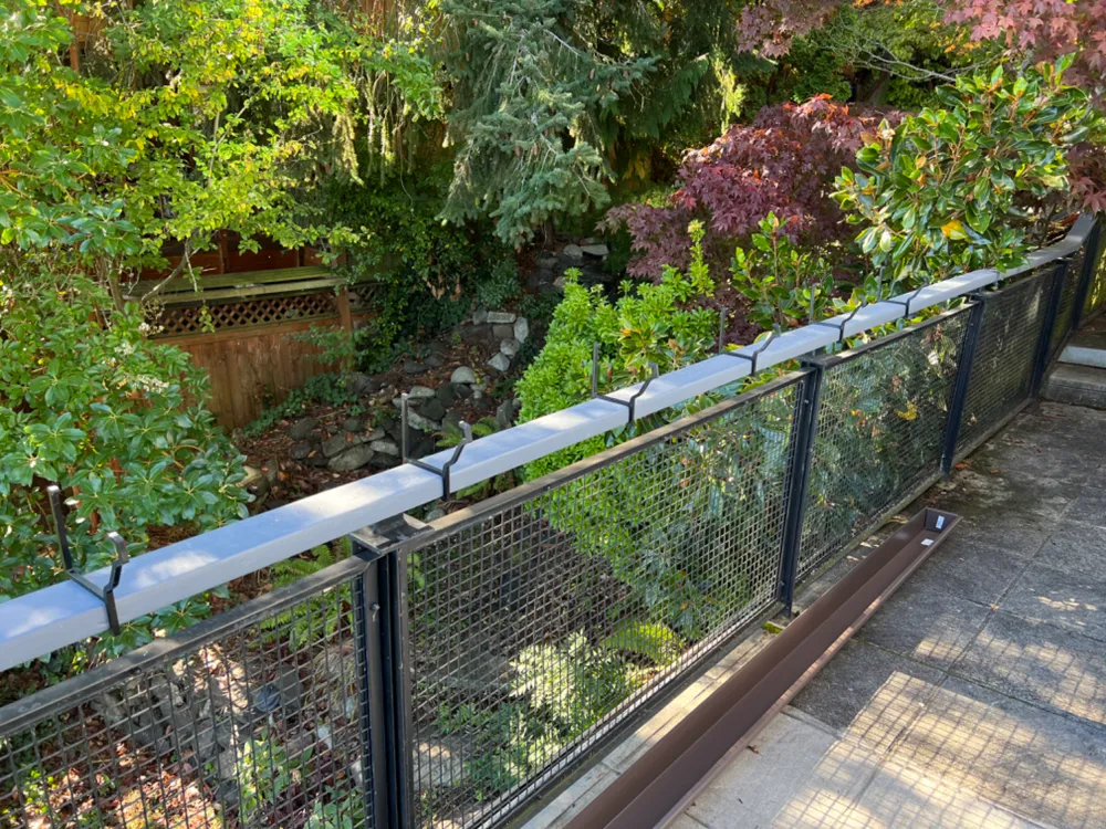 Deck railing planter support for Home Depot K style gutter. by ...