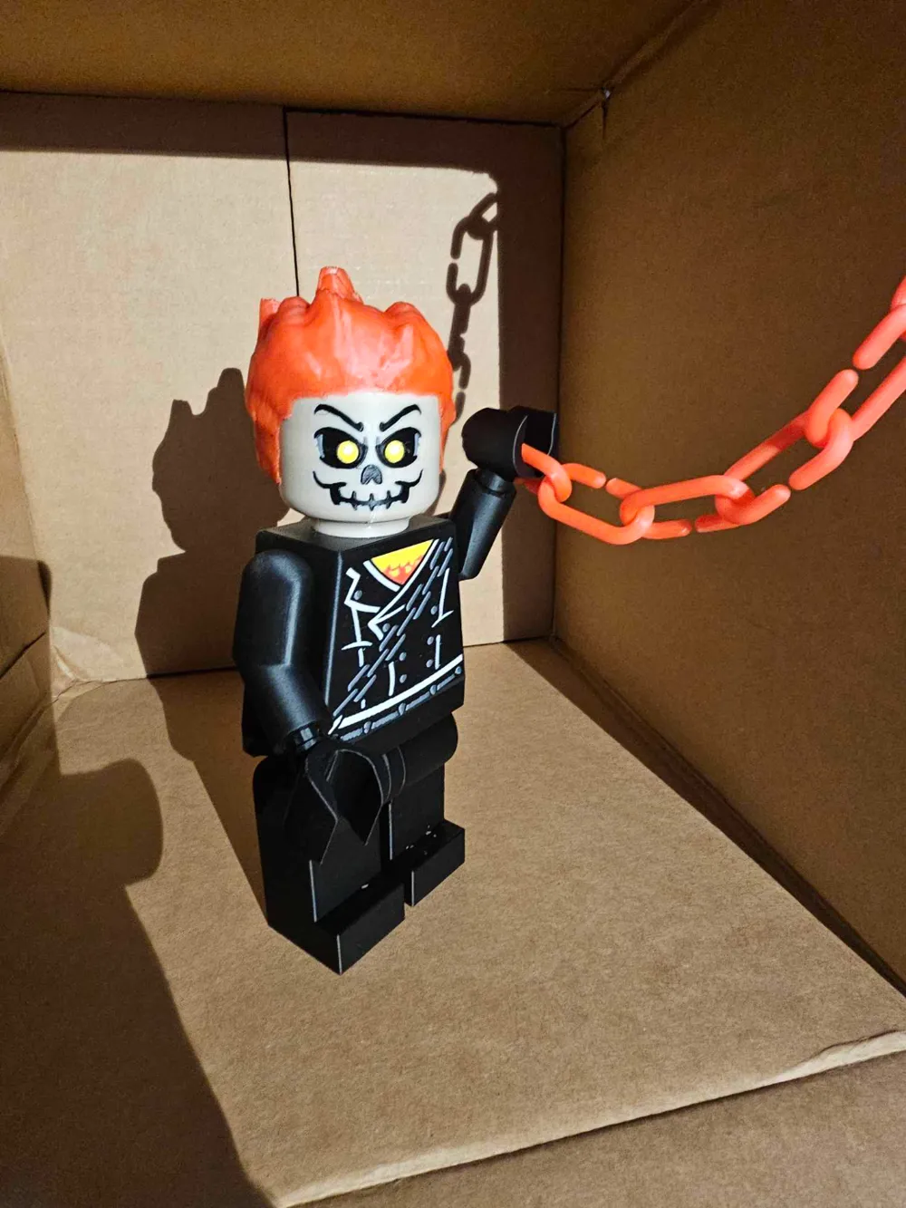 Ghost Rider Brick Figure 6 to 1 scale by SnapToLayer - MakerWorld