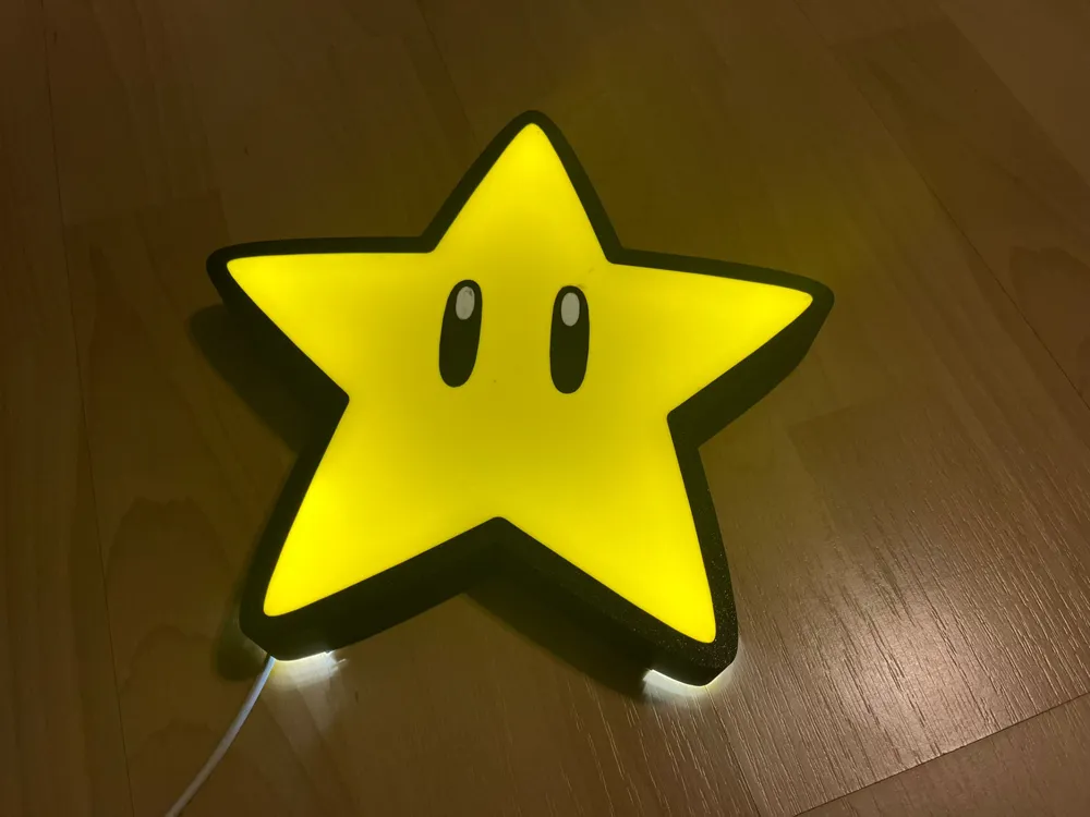 Super Mario Stern / Star Lightbox by mrsretronintendo - MakerWorld