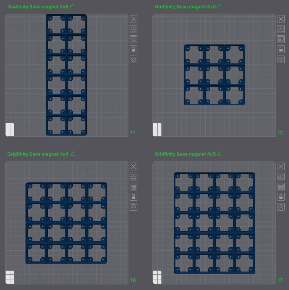 Gridfinity Base magnet all sizes customizable by RP-Design MakerWorld ...
