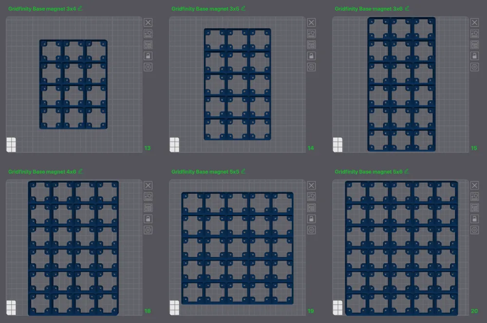 Gridfinity Base magnet all sizes customizable by RP-Design MakerWorld ...