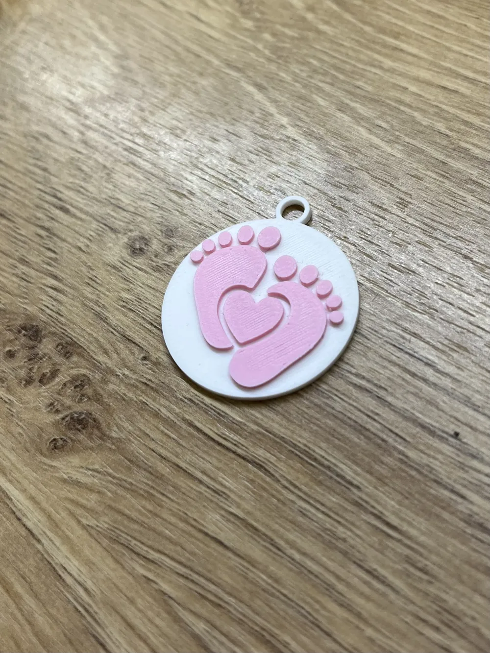 Baby Feet Footprint Heart Keychain by Moonlit7738MakerWorld: Download ...