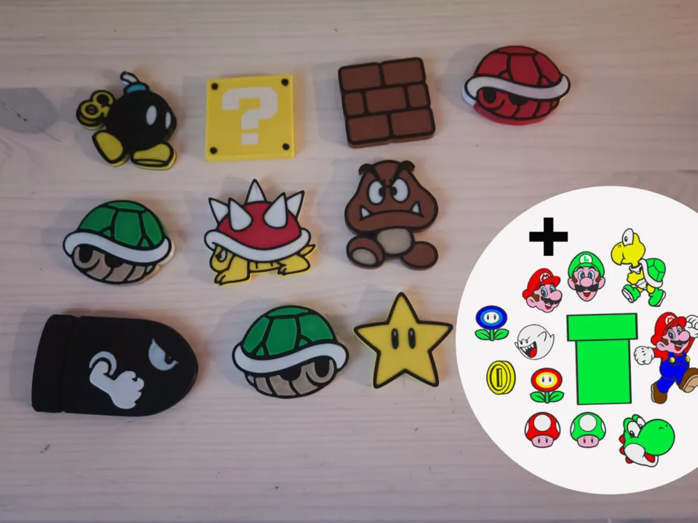 Super Mario Magnets by Mr.P. MakerWorld: Download Free 3D Models