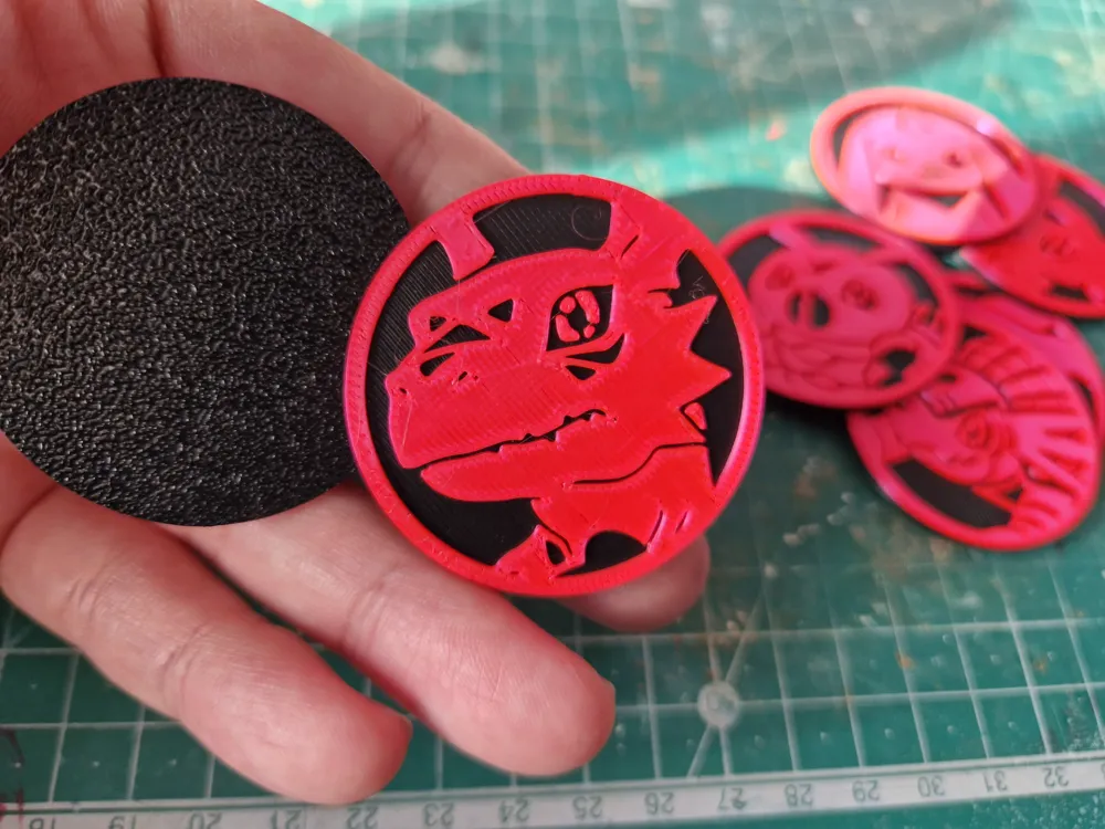 Guilmon Digimon Coin by Kryator - MakerWorld