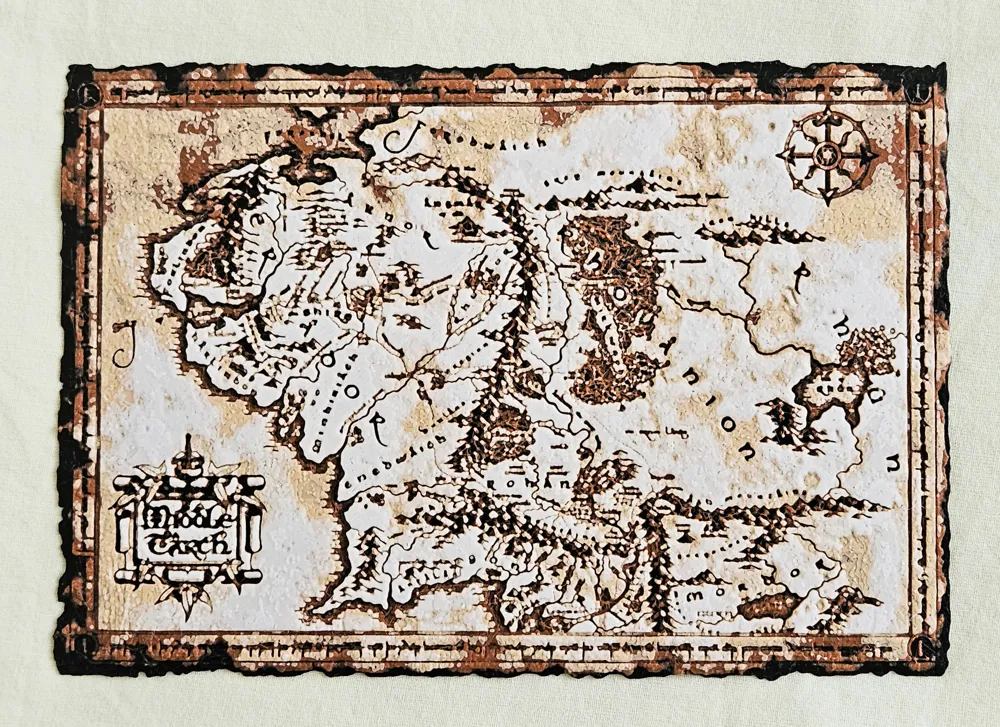 Lotr Map Middle Earth - Hueforge by Noob2Geek - MakerWorld