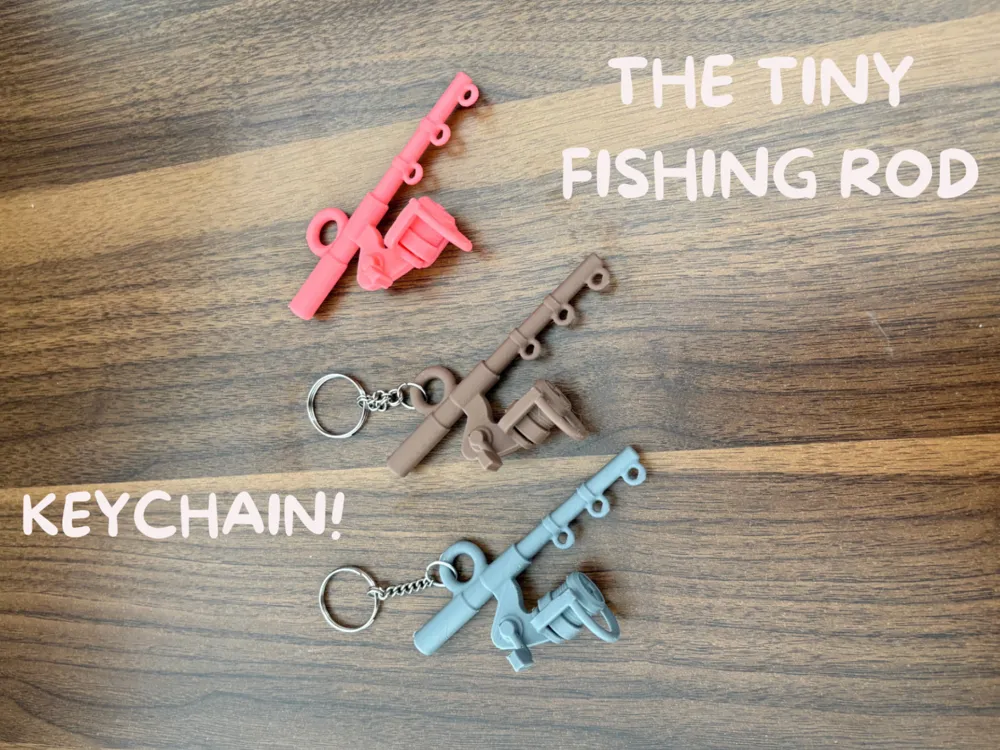Tiny Fishing Rod Keychain by La Cabane à Pêche MakerWorld: Download ...