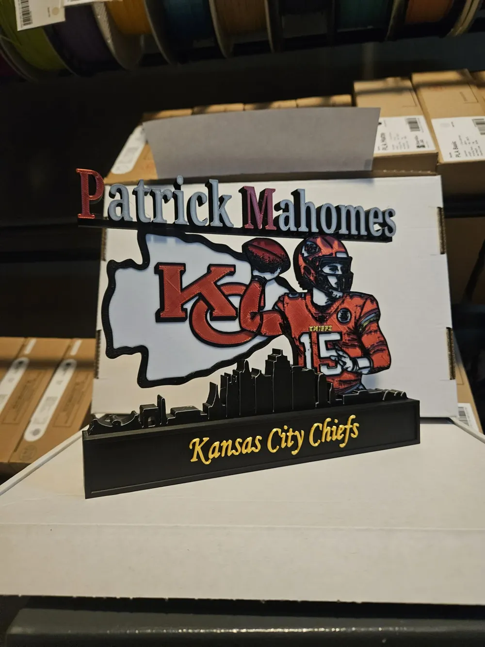 NFL Kansas City Chiefs Patrick Mahomes Display! - Free 3D Print Model ...