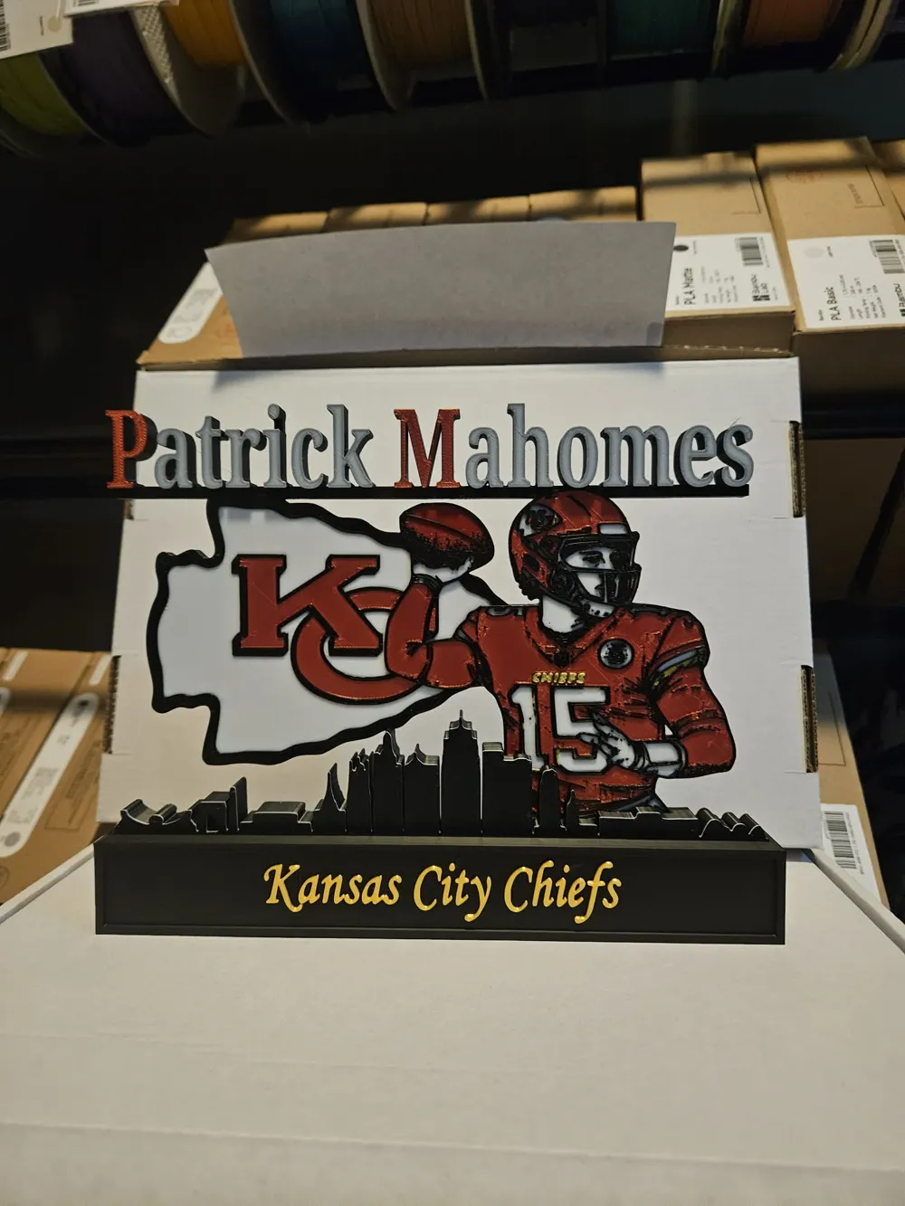 NFL Kansas City Chiefs Patrick Mahomes Display! - Free 3D Print Model ...
