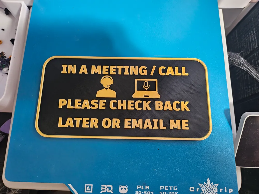 In A Meeting Door Sign - Free 3D Print Model - MakerWorld