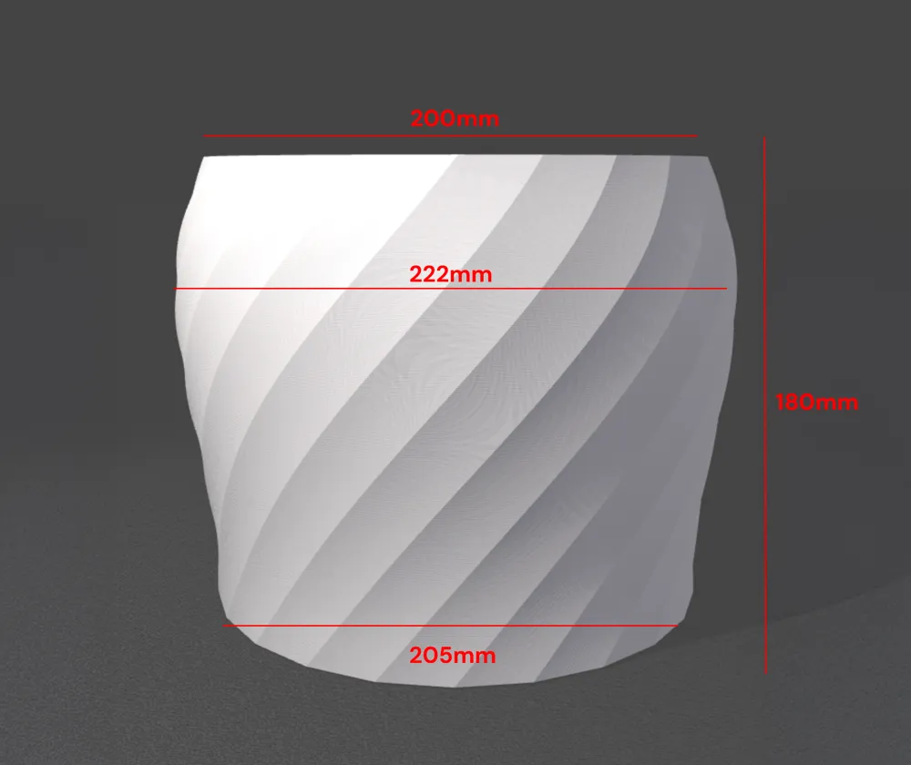 Simple Vase "Bloempot" 20cm - Free 3D Print Model - MakerWorld