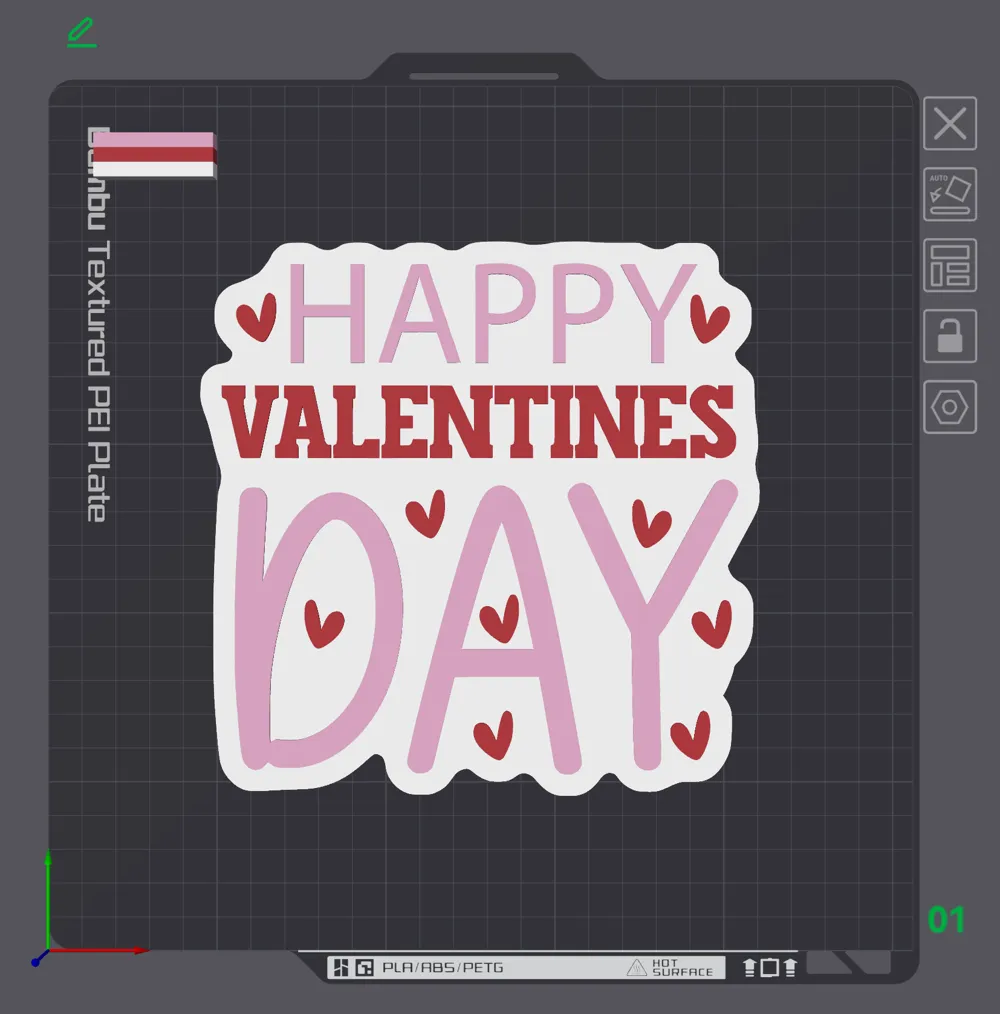 Happy Valentine's Day Sign - Free 3D Print Model - MakerWorld