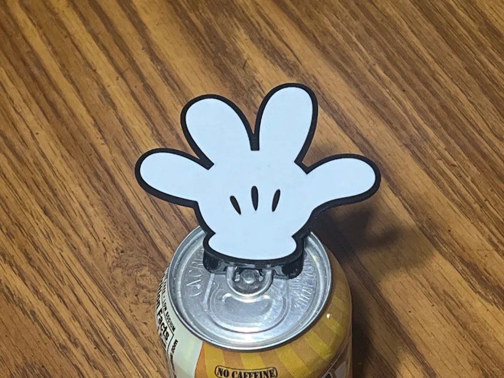 Mickey Mouse Glove Pop Can Tab Opener - Free 3D Print Model - MakerWorld