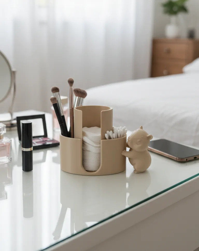Makeup & Desk Organizer with Capibara - Free 3D Print Model - MakerWorld
