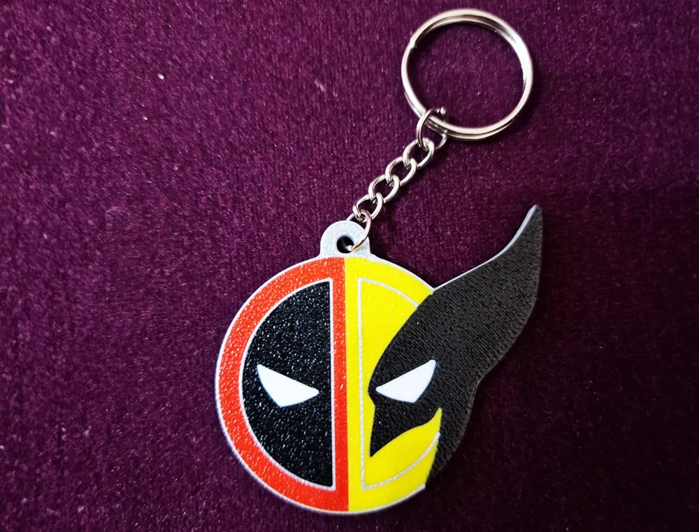 Deadpool & Wolverine Keychain - AMS Ready - Multicolor 3D - Ultra ...