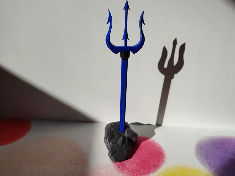Trident in a Rock Remixed by Dulli - MakerWorld