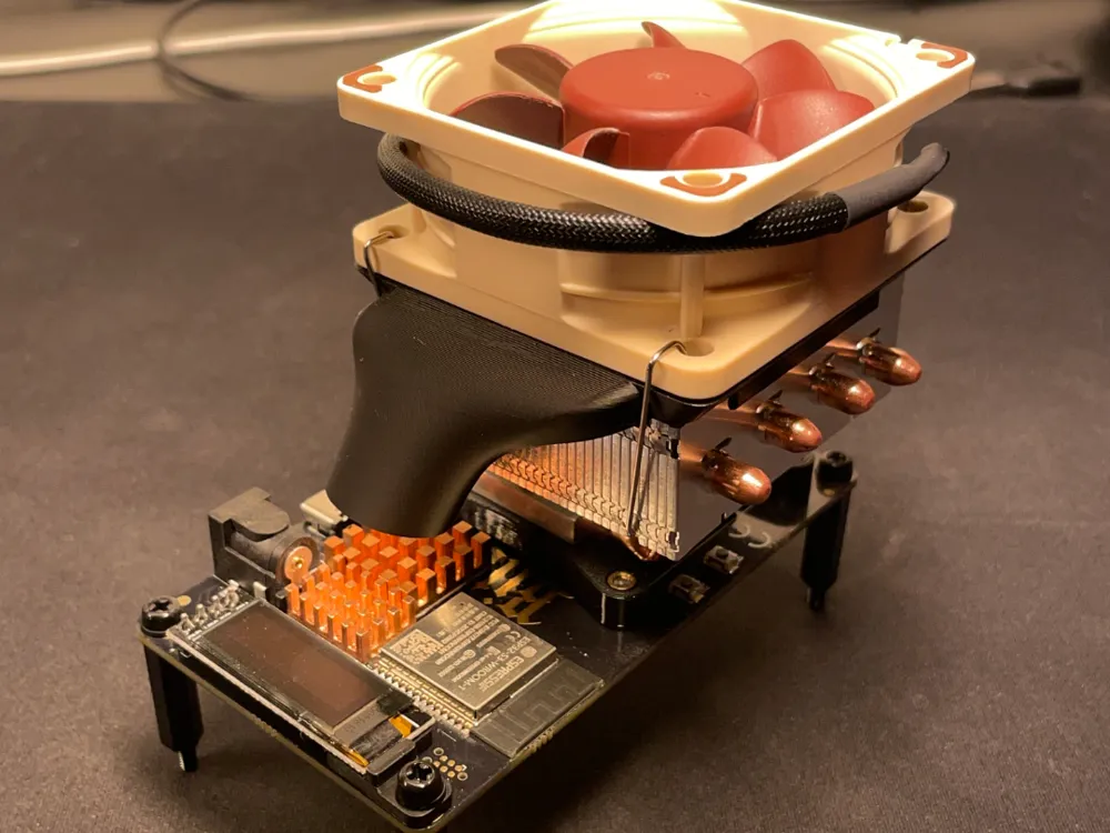 Bitaxe 60mm Fan Adapter for GeekPi w VR Vent - Free 3D Print Model ...