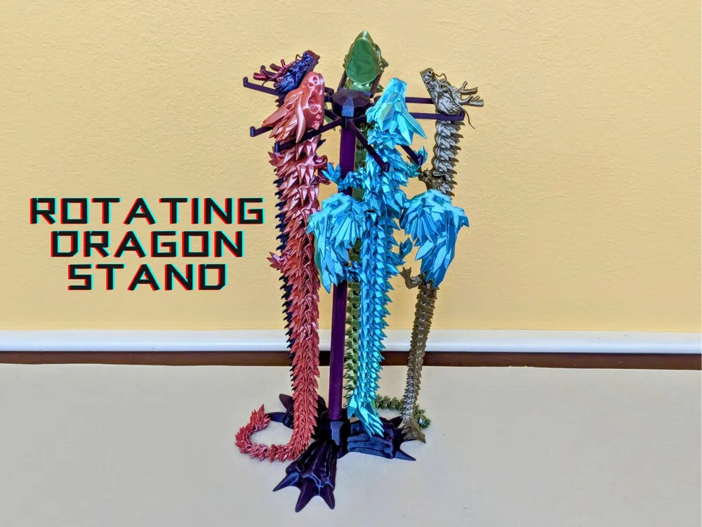 Rotating Dragon Stand - Free 3D Print Model - MakerWorld