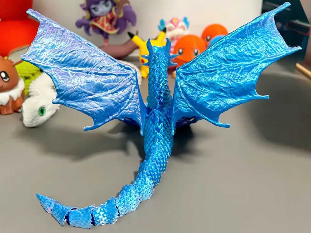 Shan Hai Jing Ming Snake – Articulated Tail and Wings, Dual-Pose Desk ...