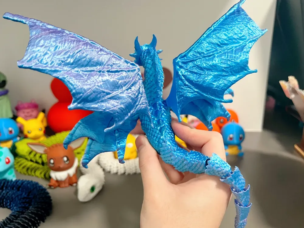 Shan Hai Jing Ming Snake – Articulated Tail and Wings, Dual-Pose Desk ...