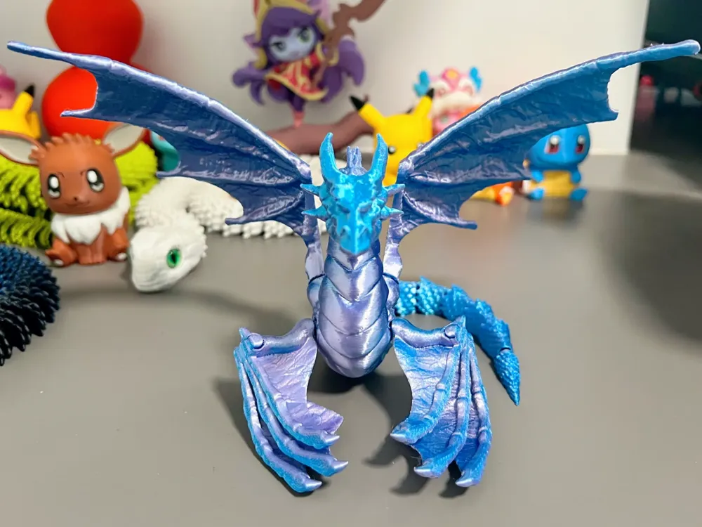 Shan Hai Jing Ming Snake – Articulated Tail and Wings, Dual-Pose Desk ...