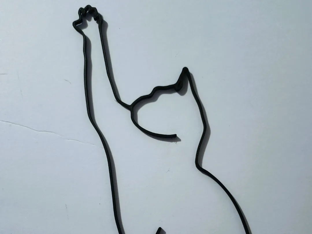 Cat wall art decor - Free 3D Print Model - MakerWorld