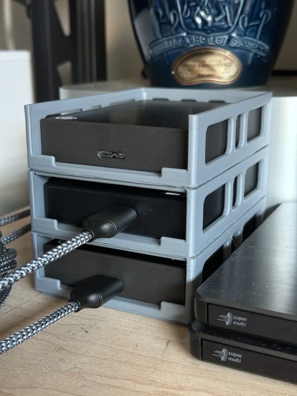 Stackable External Hard Drive Holders by Steadi_MacK MakerWorld ...