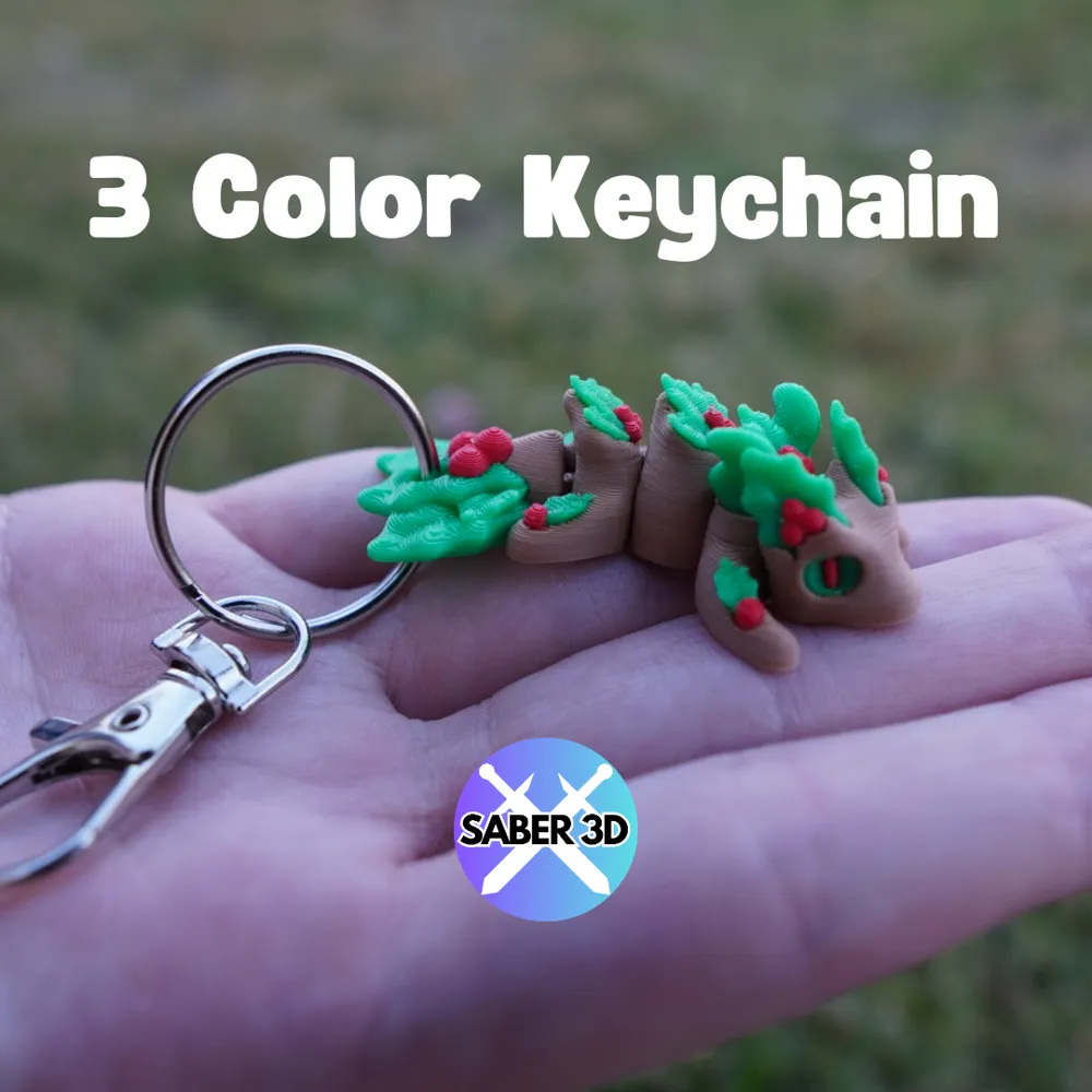 Mini Holly Dragon - Free 3D Print Model - MakerWorld