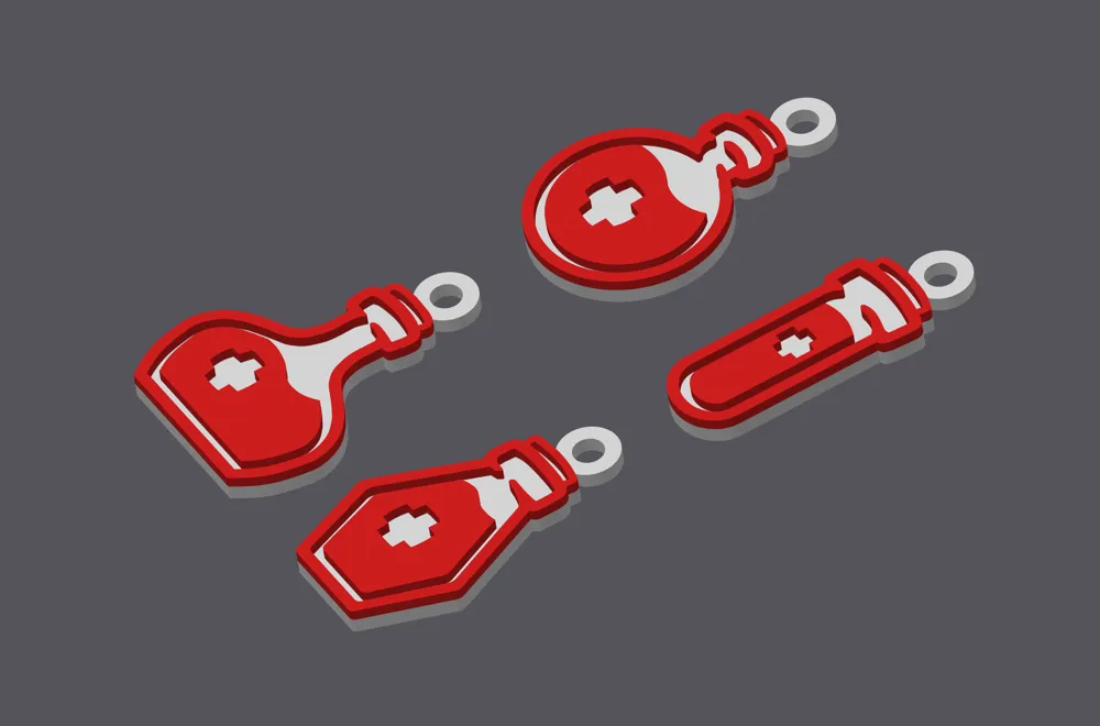 Health Potion Tokens DnD keychains (remix) Remixed by marekzeman91 ...