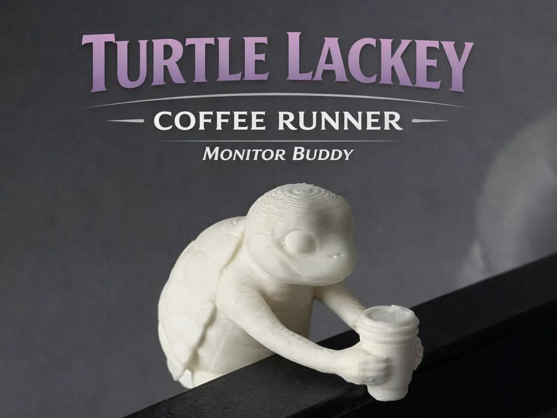 Monitor Buddy Turtle Lackey Free 3d Print Model Makerworld