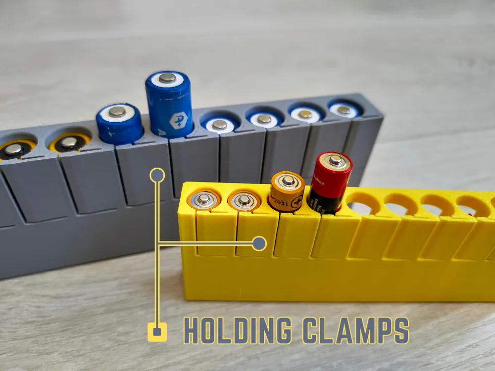 AA/AAA Battery Clip Organizer by Tassesin - MakerWorld