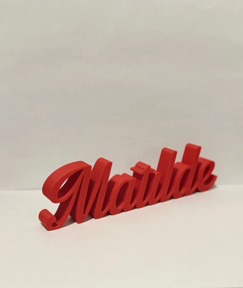 MATILDE NAME IN CURSIVE FONT by Giacomo92MakerWorld: Download Free 3D ...