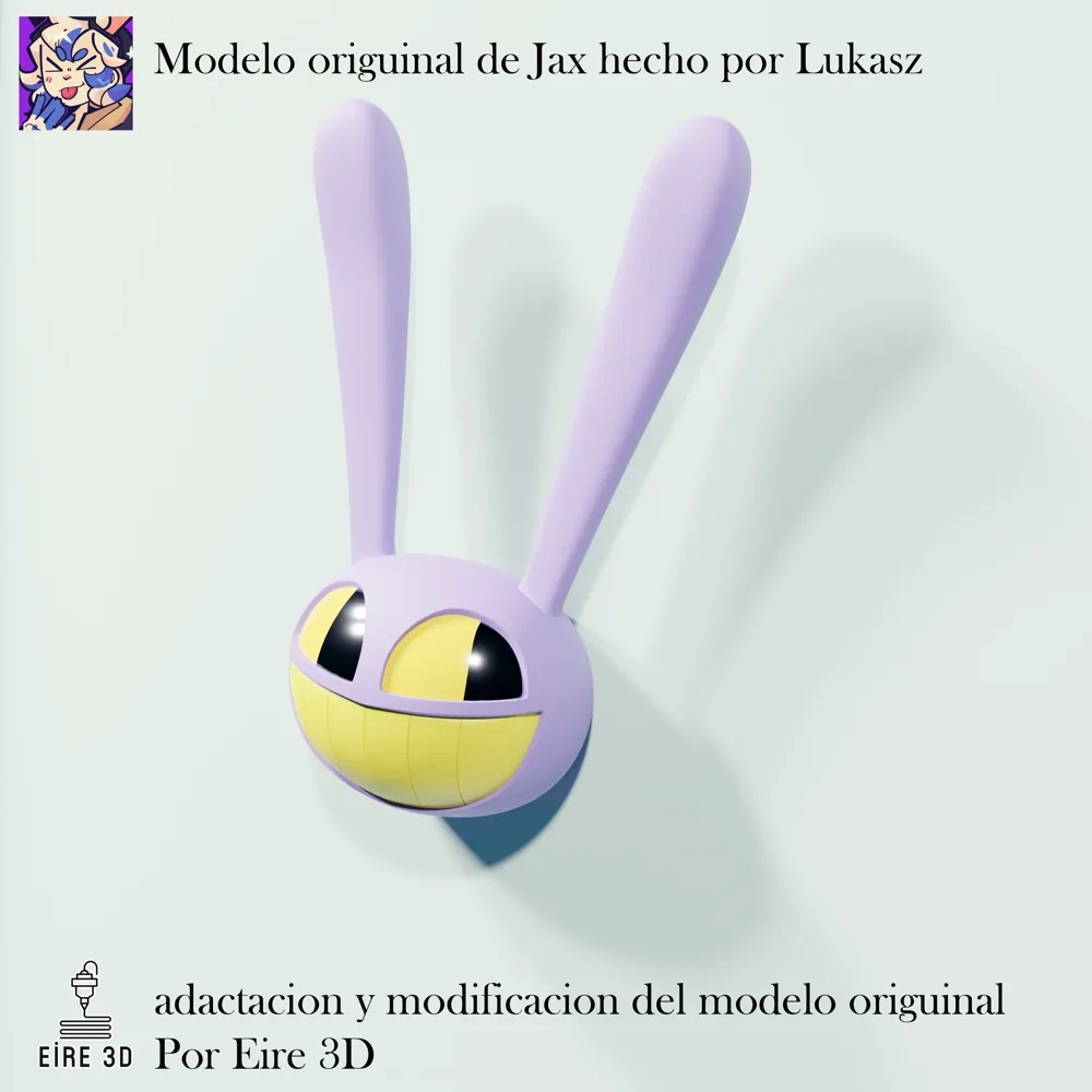 Jax digital circus fridge magnet - 3D Printed Remixed by Eire3D MakerWorld: Download Free 3D Models