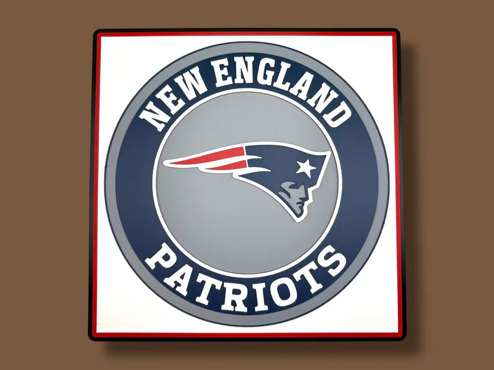 New England Patriots Inspired Layered Print - Free 3D Print Model ...