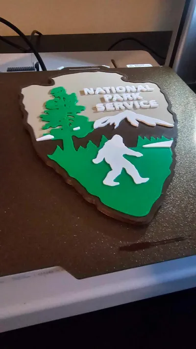 National Park Service Sasquatch Sign by 3dProStudio - MakerWorld