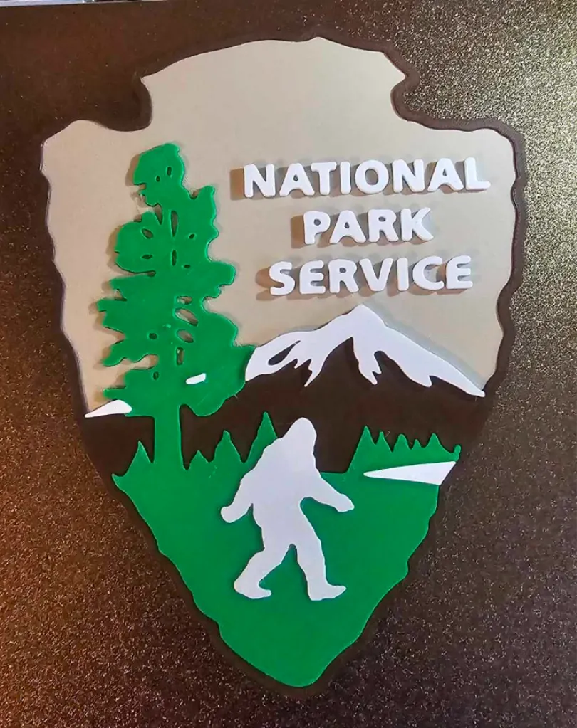 National Park Service Sasquatch Sign by 3dProStudio - MakerWorld