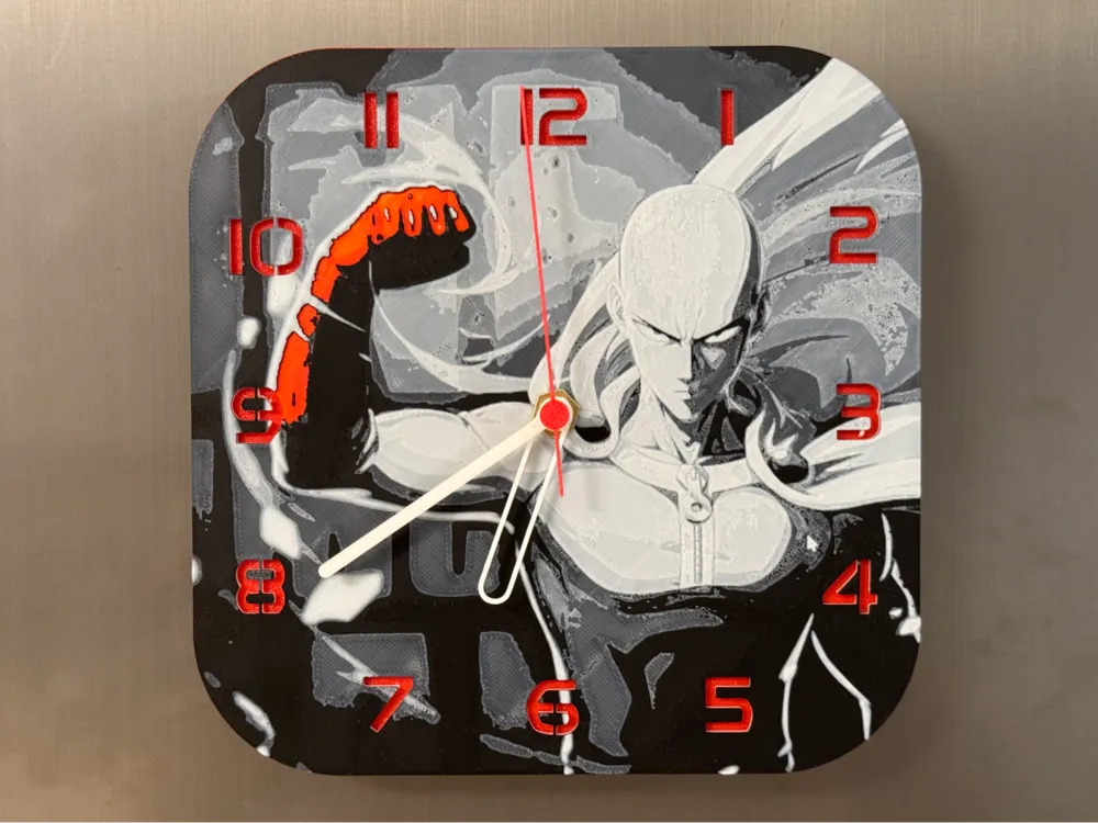 wall / desk clock One Punch Man by cP3D - MakerWorld