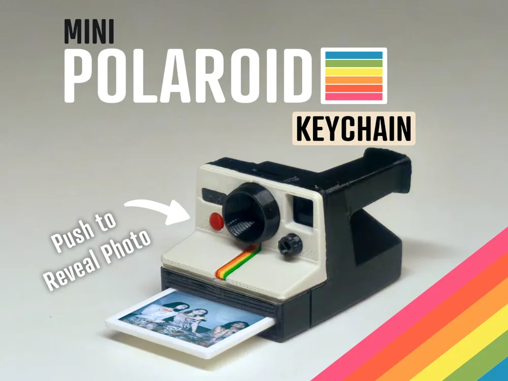 Mini Polaroid Camera Keychain - Photo Holder - Free 3D Print Model ...