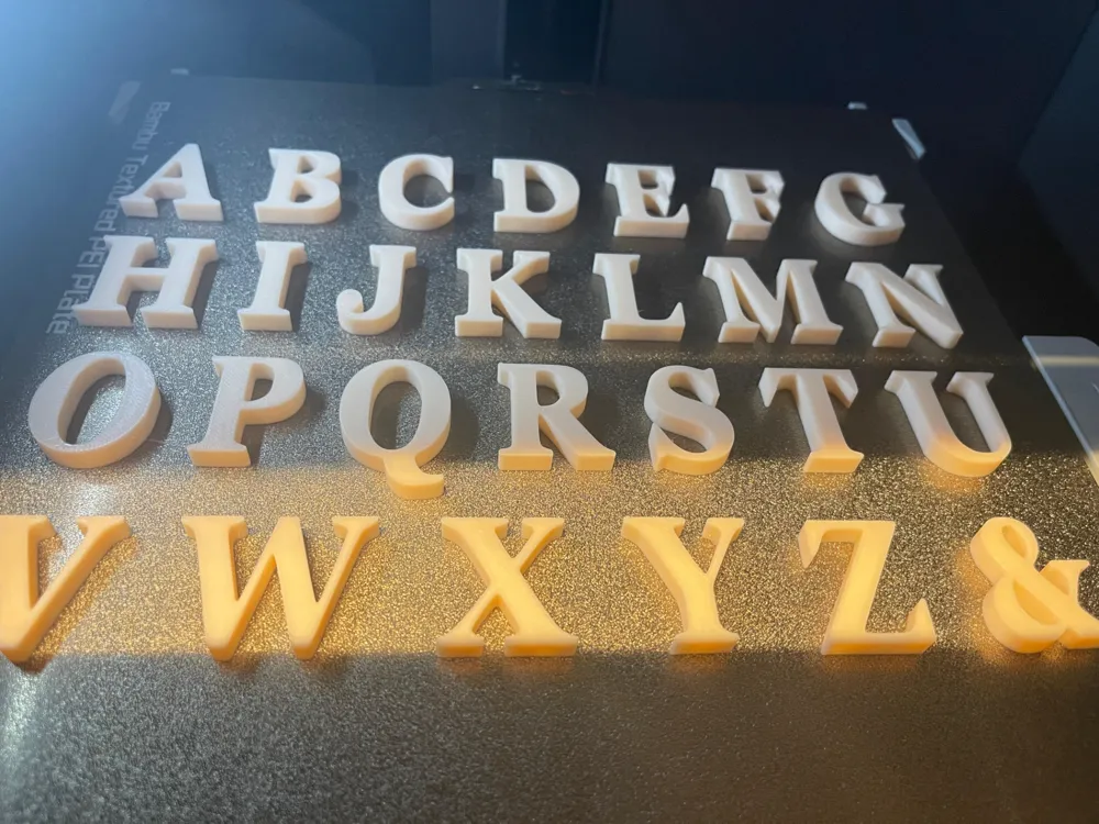 Letters ABC Text Font Logo by Print4me MakerWorld: Download Free 3D Models