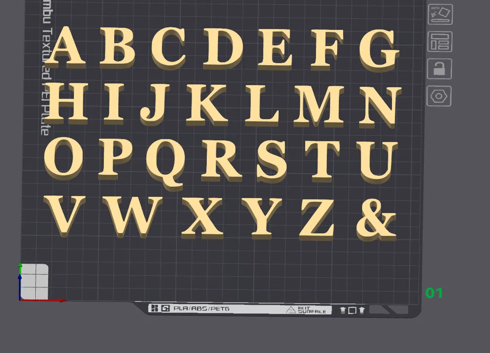 Letters ABC Text Font Logo by Print4me MakerWorld: Download Free 3D Models