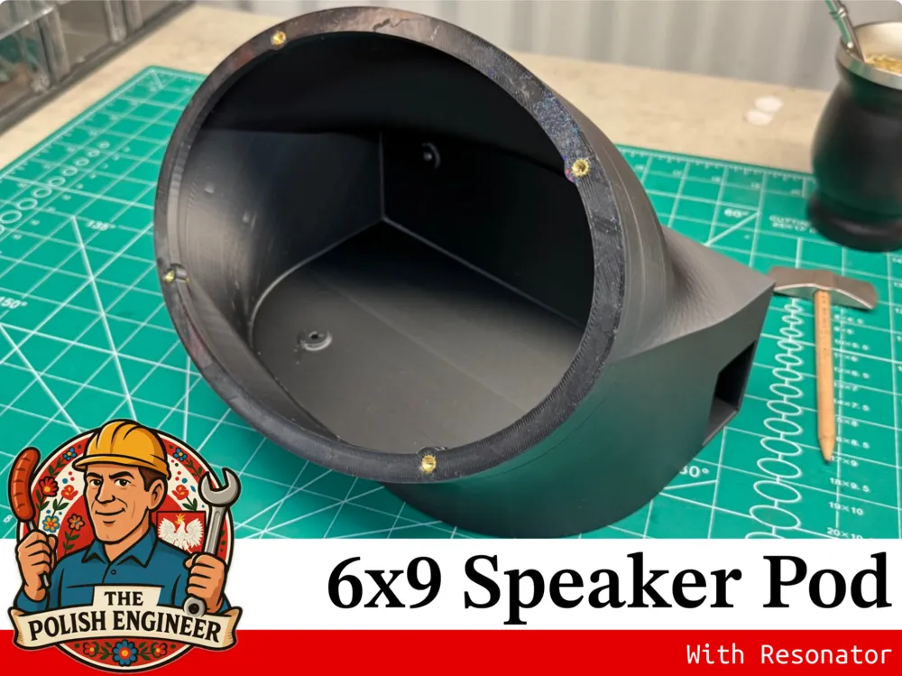 6x9 speaker pod with resonators - Free 3D Print Model - MakerWorld