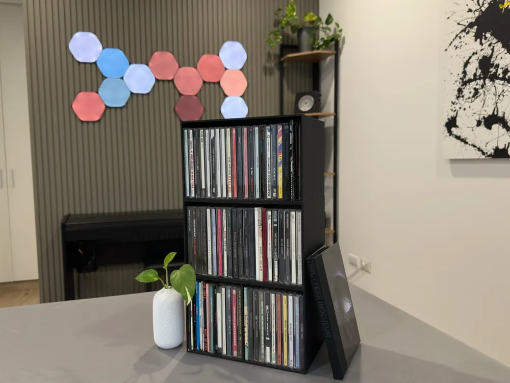Stackable CD Organizer (Modular) - Free 3D Print Model - MakerWorld