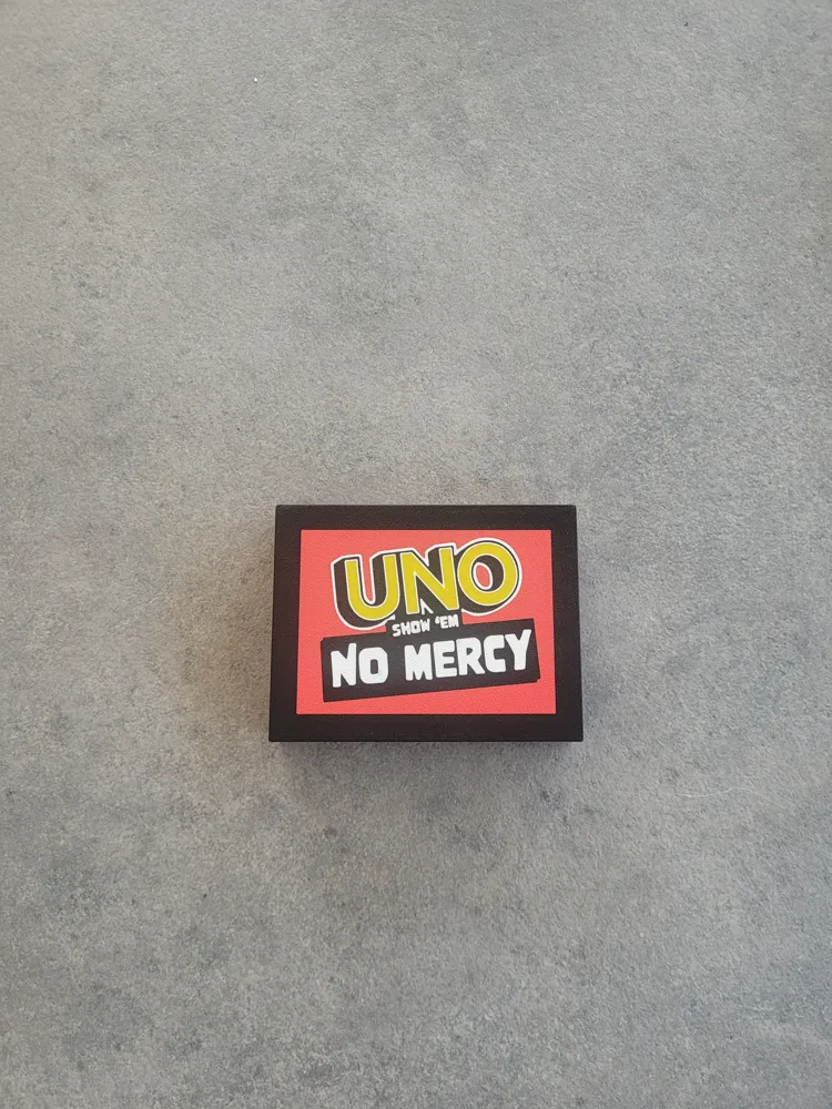 Uno card box, Show em no mercy by Bakke MakerWorld: Download Free 3D Models