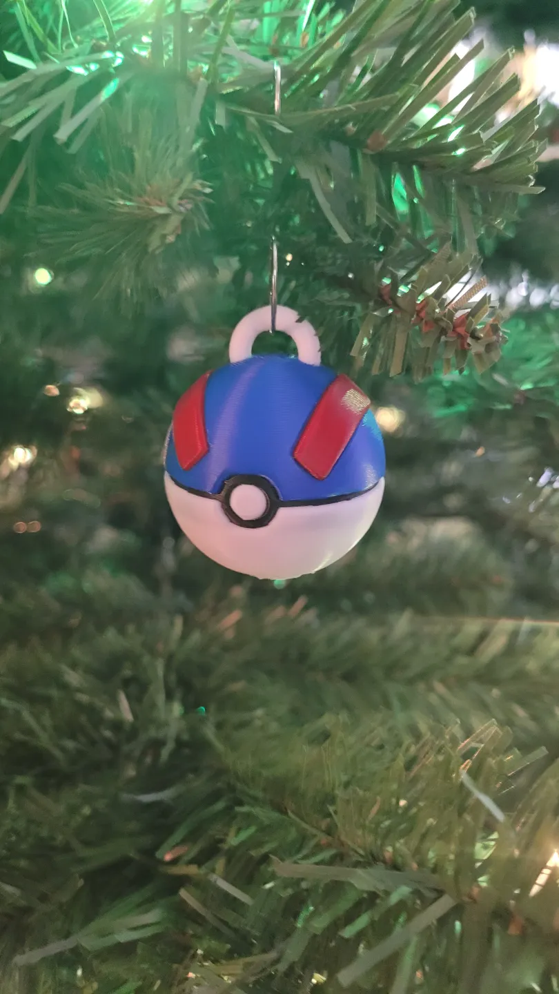 Great Ball Pokémon Christmas Ornament by Lee - MakerWorld