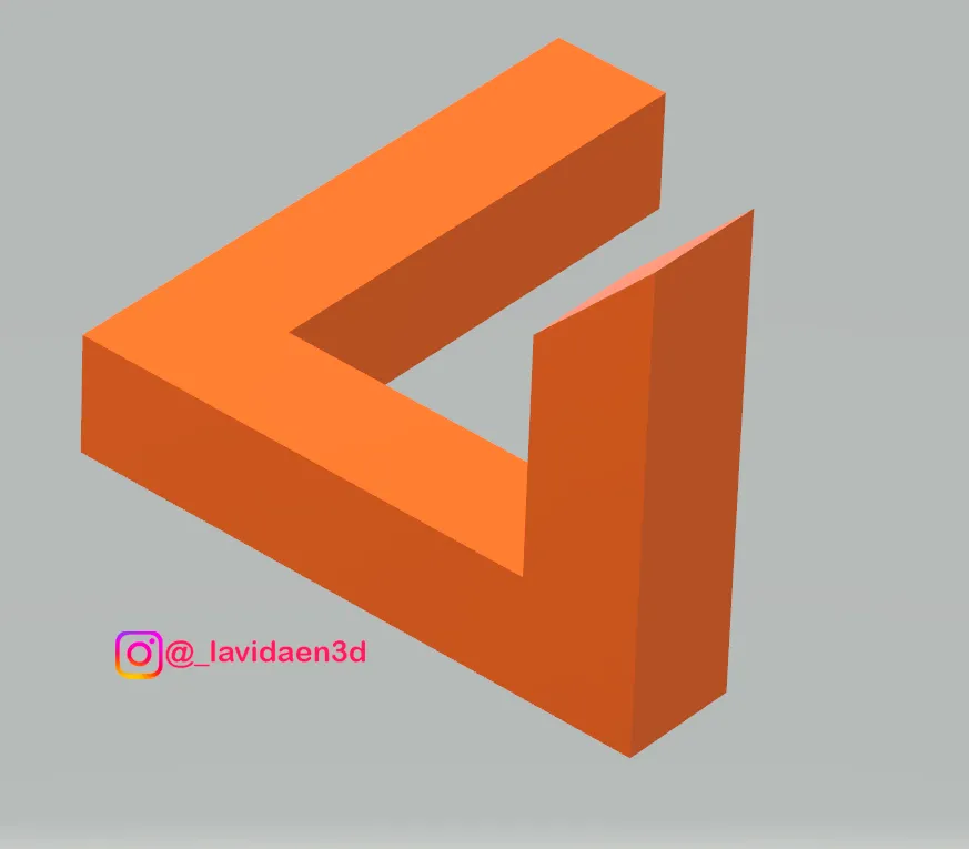 Optical Illusion - Penrose Triangle by LaVidaen3D - MakerWorld