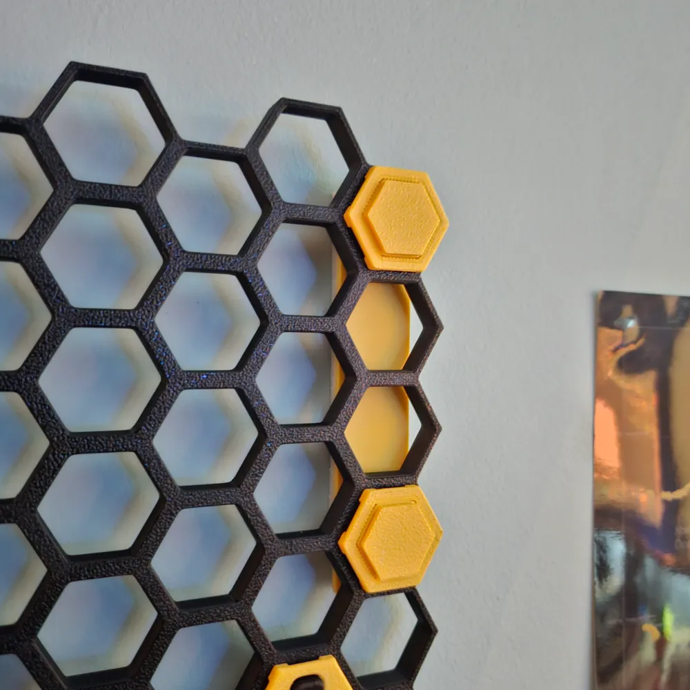 3M Command Strip - Honeycomb Storage Wall Mount by Sol_3 MakerWorld ...