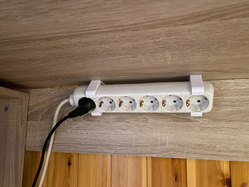 Angled Power Strip Mount by Antonio83 MakerWorld: Download Free 3D Models